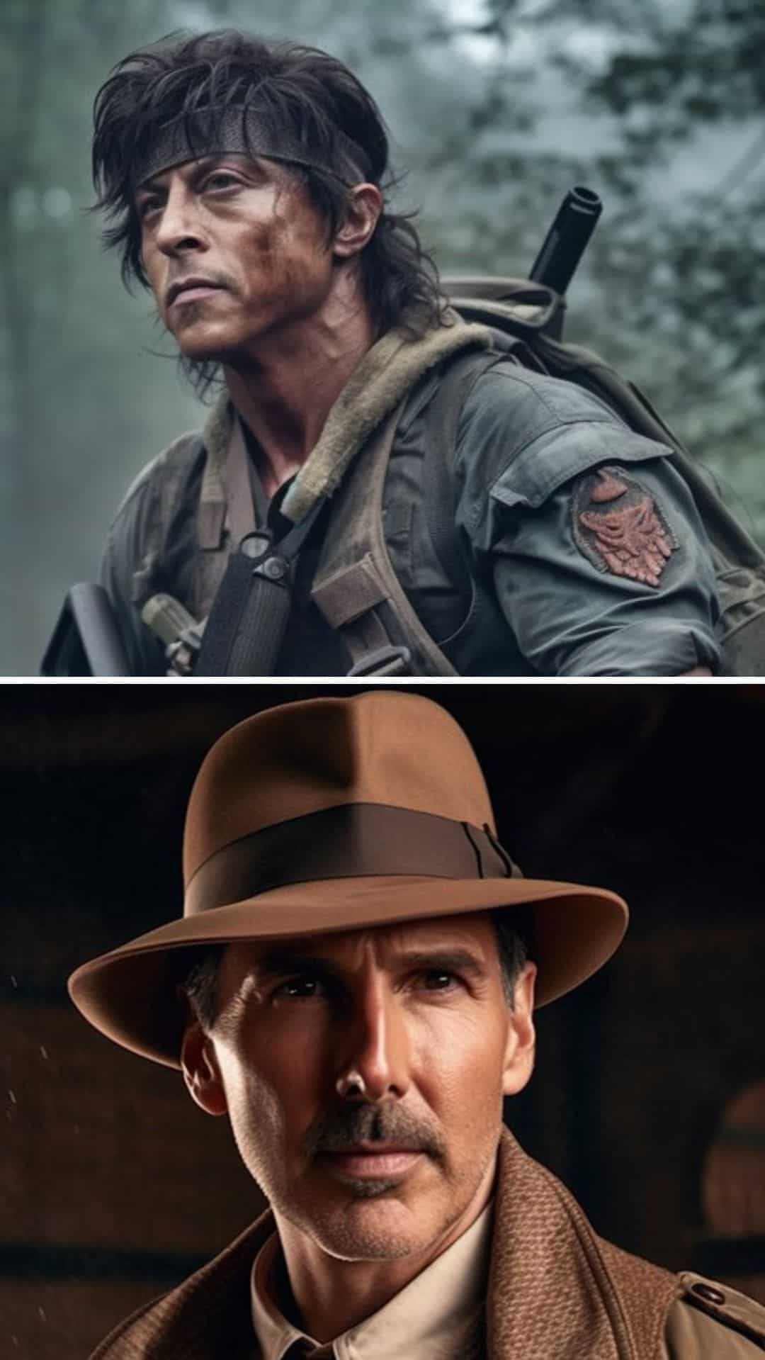 AI reimagines SRK as Rambo, Akshay as Indiana Jones