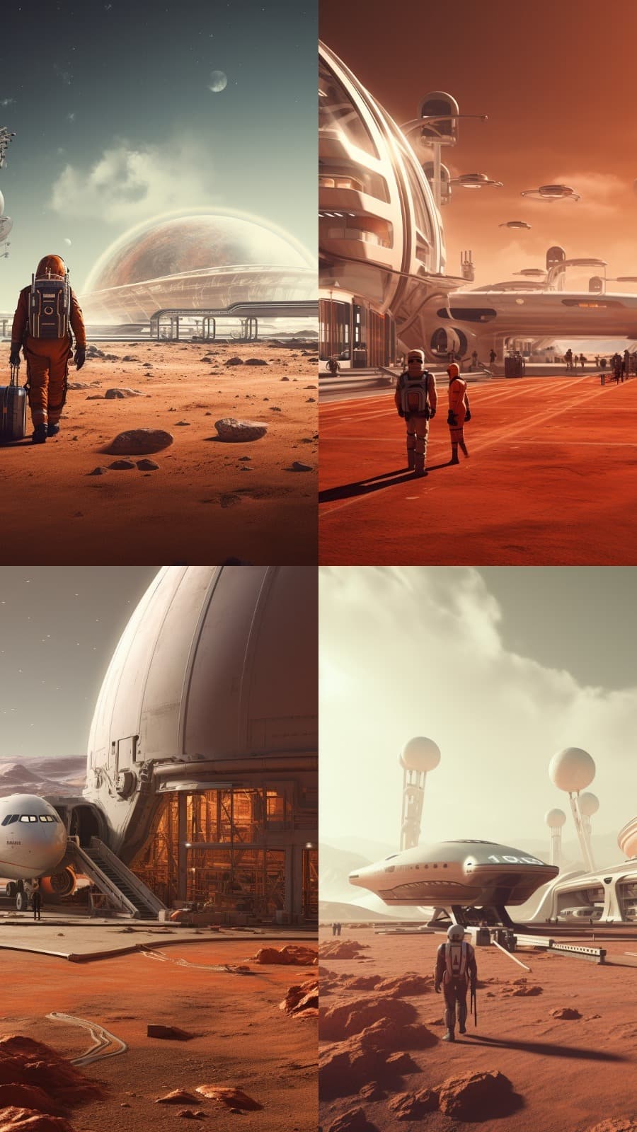 AI Imagines Airports on Mars