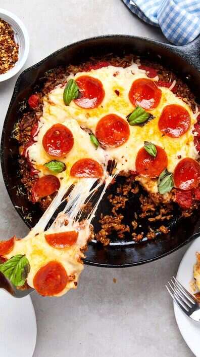 How to Make a Pizza Rice Bowl at Home in 20 Minutes.